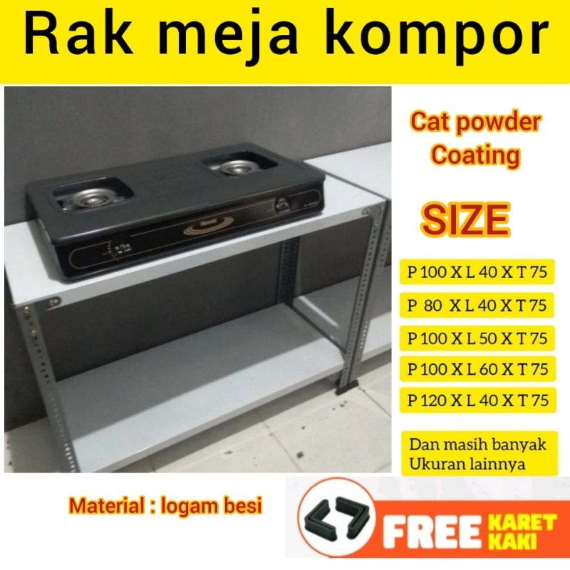 Jual rak besi 2 susun / rak meja kompor/ rak dapur | Shopee Indonesia