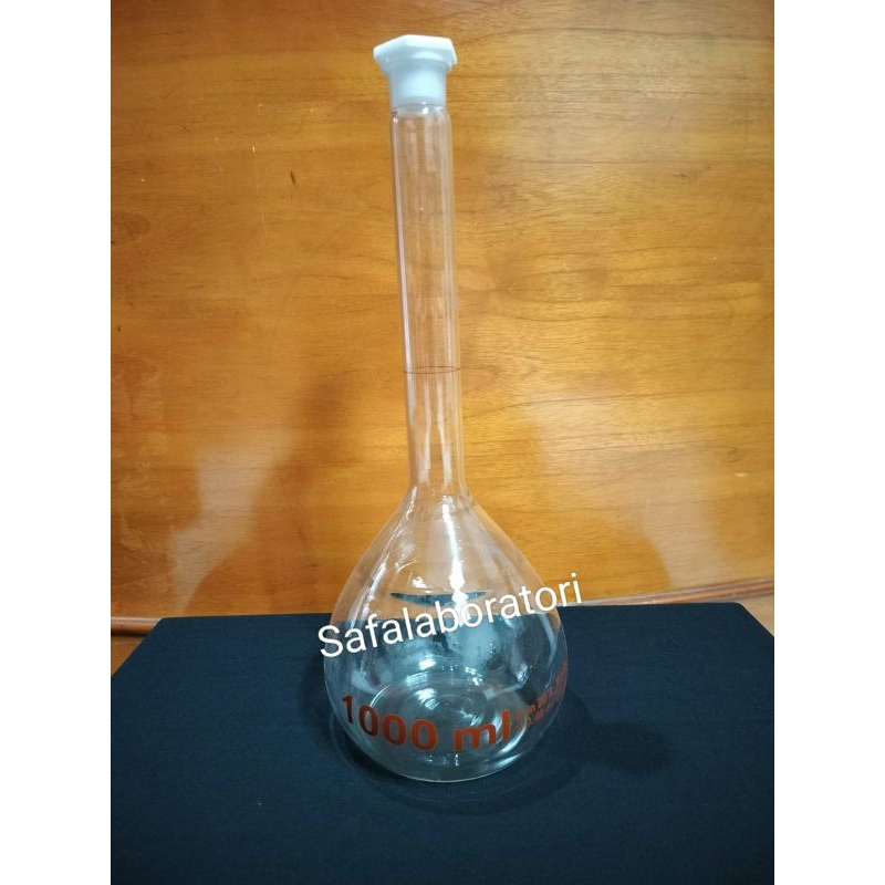 Jual Labu Ukur 1000ml / Volumetric Flask 1000ml Plastik Stopper Pyrex | Shopee Indonesia
