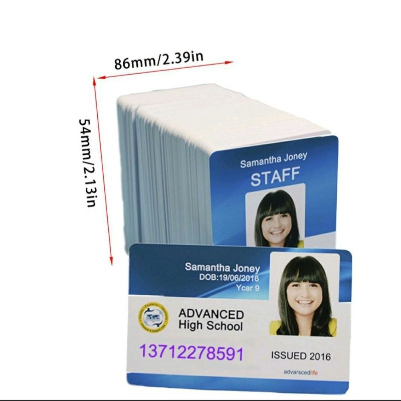 Jual Kartu printable inkjet Id card (PVC ID CARD) bisa inkjet 200pcs ...