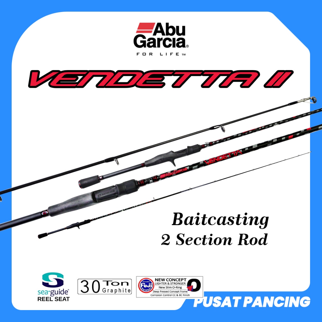 Jual PUSATPANCING5 - Joran Pancing Spinning & Baitcasting Abu Garcia VENDETTA II Carbon 30Ton ...
