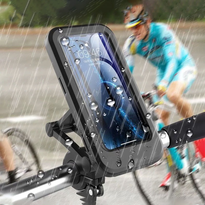 Jual Phone Holder Motor Waterproof Tempat Dudukan Hp Sepeda Anti Air Stand Handphone Stand Hp ...
