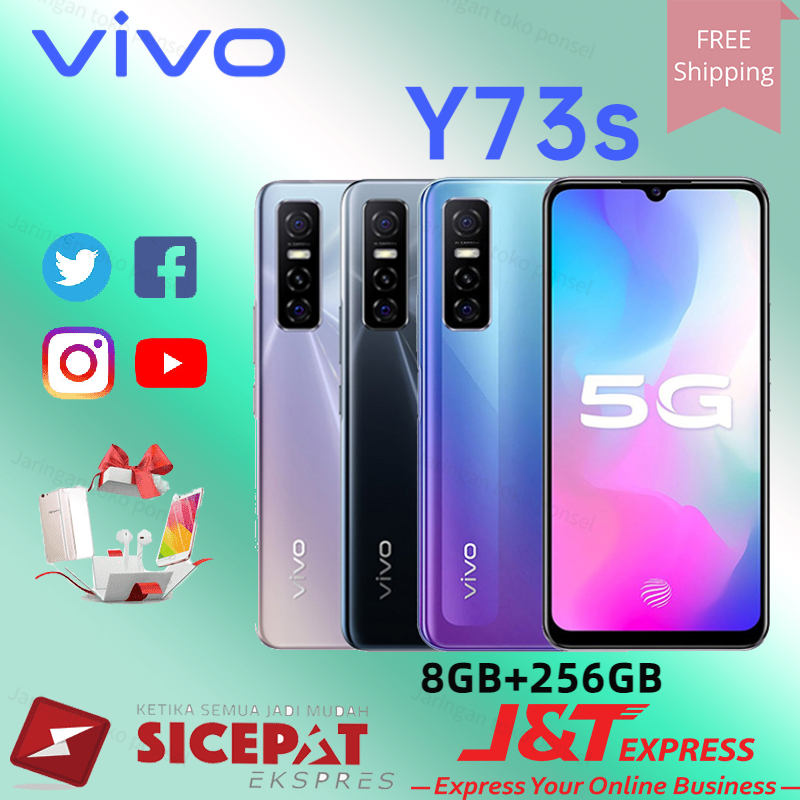 Jual VIVO Y73s 5G HP RAM 8GB/256GB 48MP Kamera Belakang Layar 6.44 inci Baru Garansi 1 Tahun ...