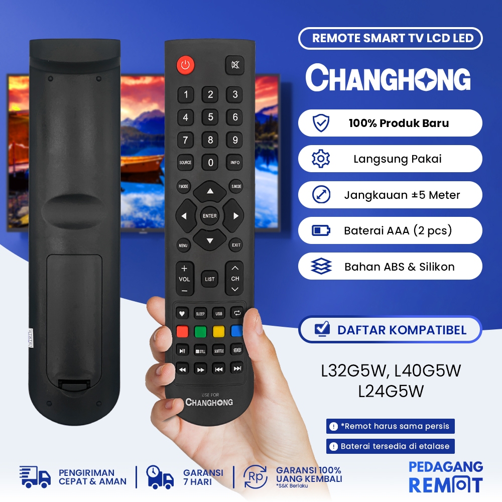 Jual Remot Remote TV Changhong LCD LED Android Smart TV GCBLTV70A-C2 L32G5W L40G5W L24G5W Grade ...