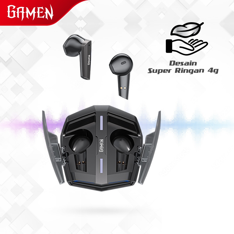 Jual GAMEN TWS Gaming No Delay Bluetooth 5.3 Airbuds Lightweight Sirens ...