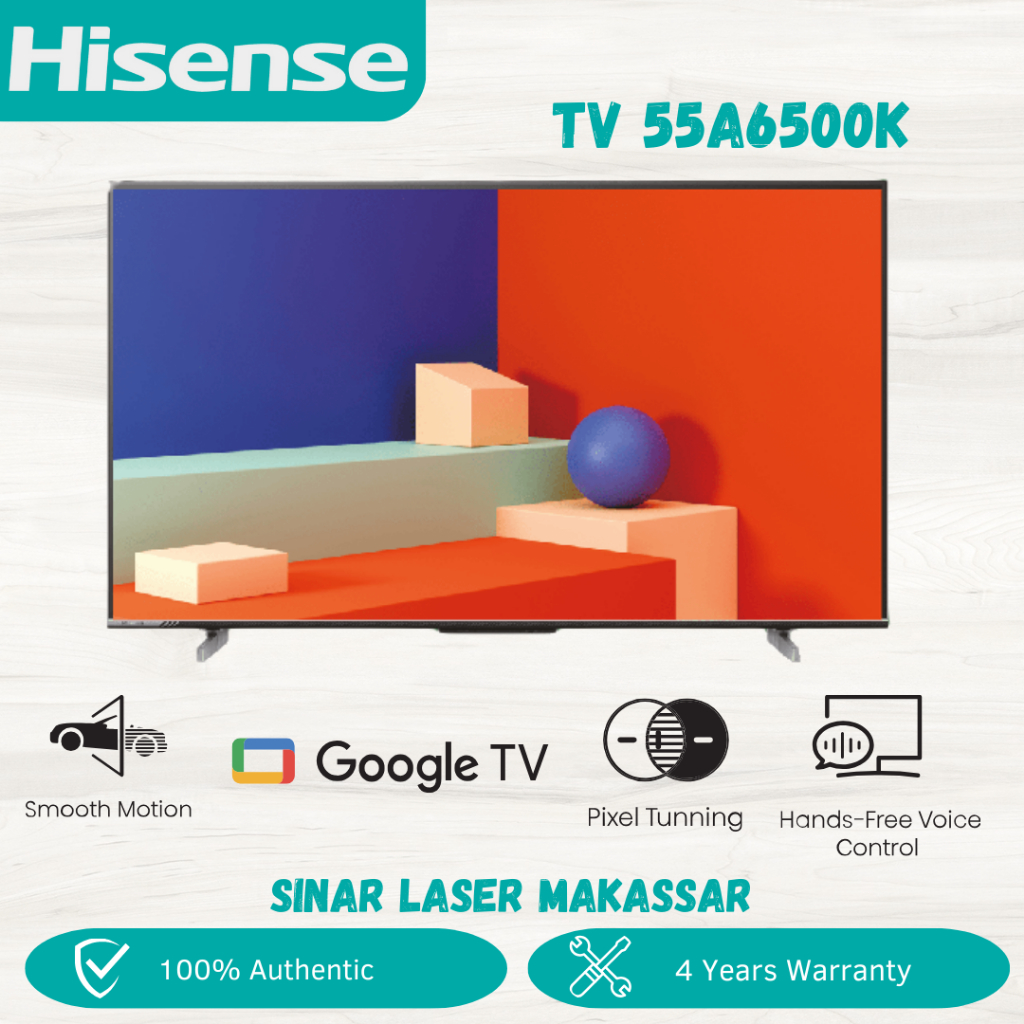 Jual TV HISENSE 55" 55A6500K LED SMART TV GARANSI RESMI | Shopee Indonesia