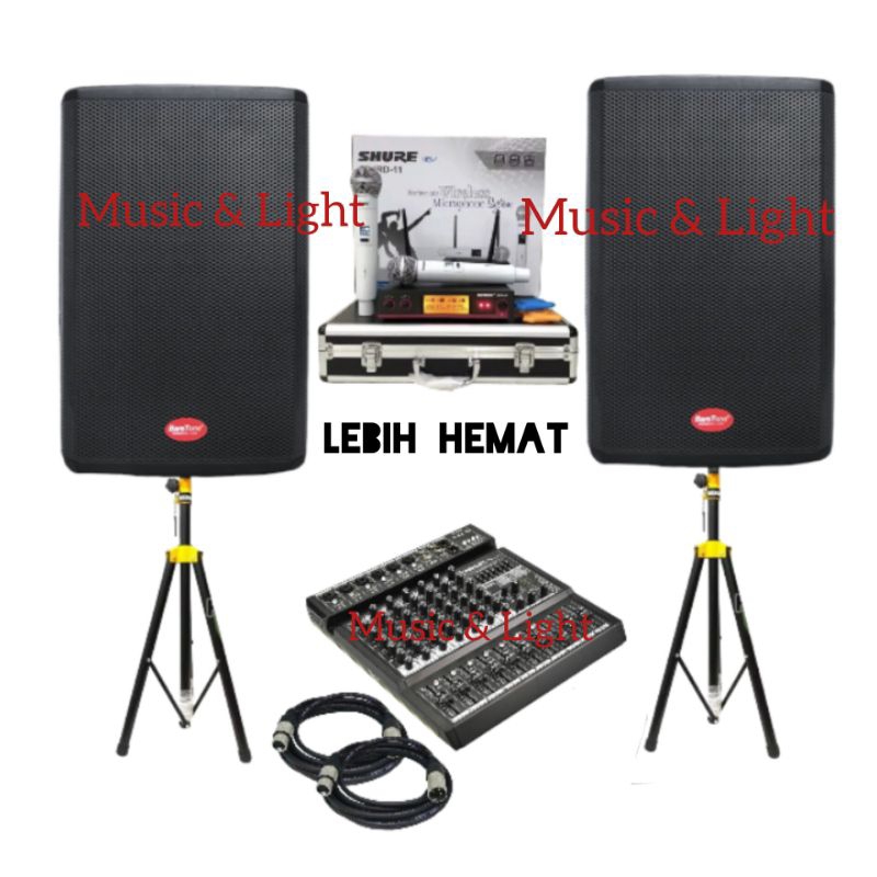 Jual Paket Sound system 15 inch Aktif aktif 800watt BareTone MAX15H ...