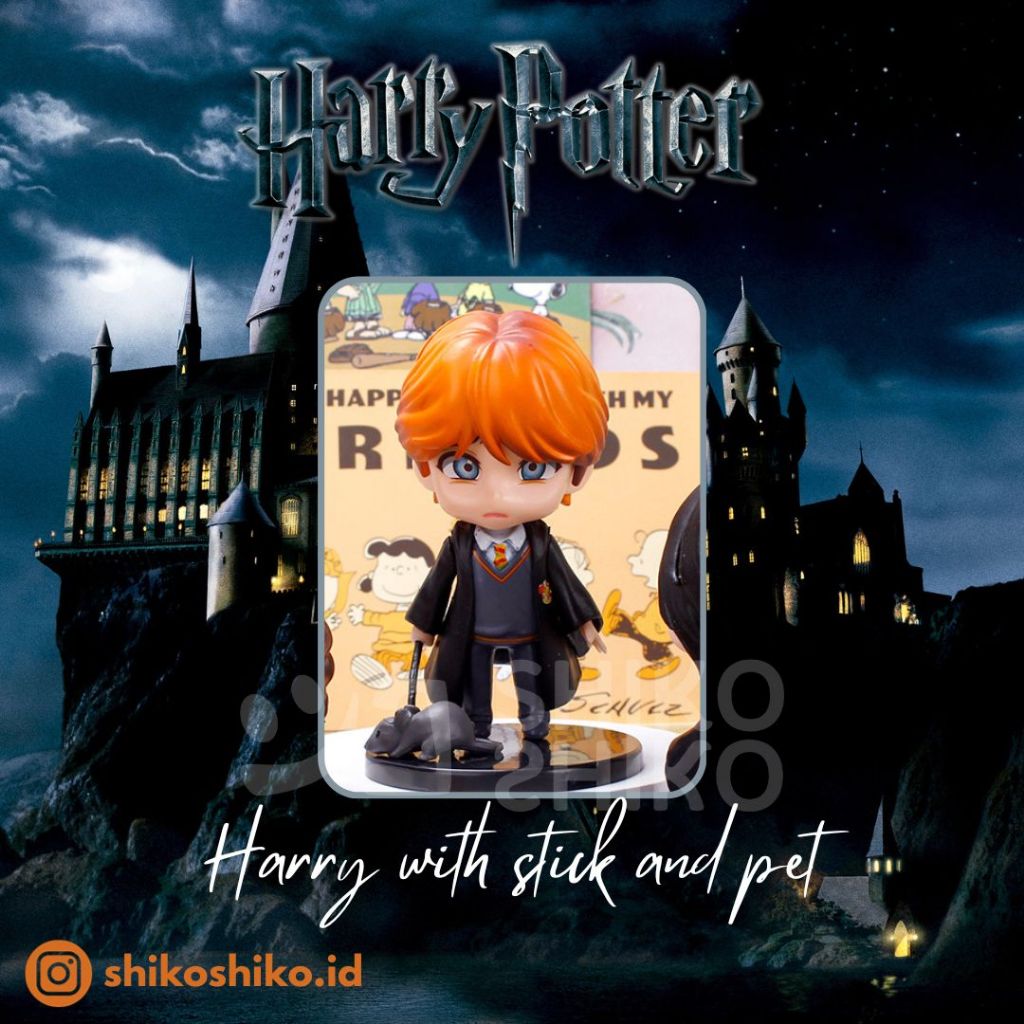 Jual FGChp Figur Mini Harry Potter Hermione Granger Ron Weasley Lucu ...