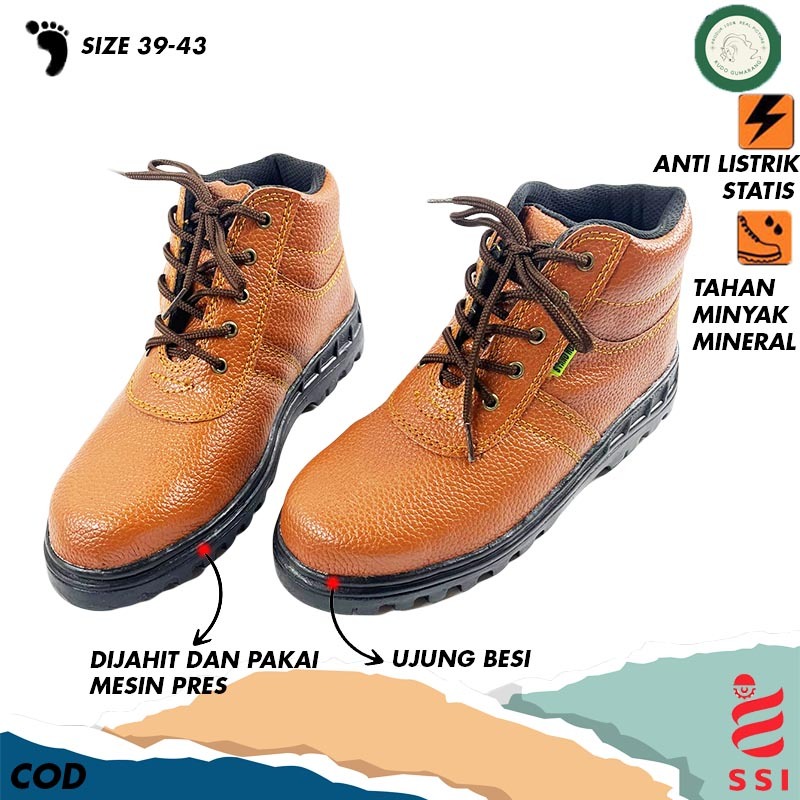 Jual Sepatu Safety Stand Horse Semi Boot Ujung Besi Pria Lapangan ...