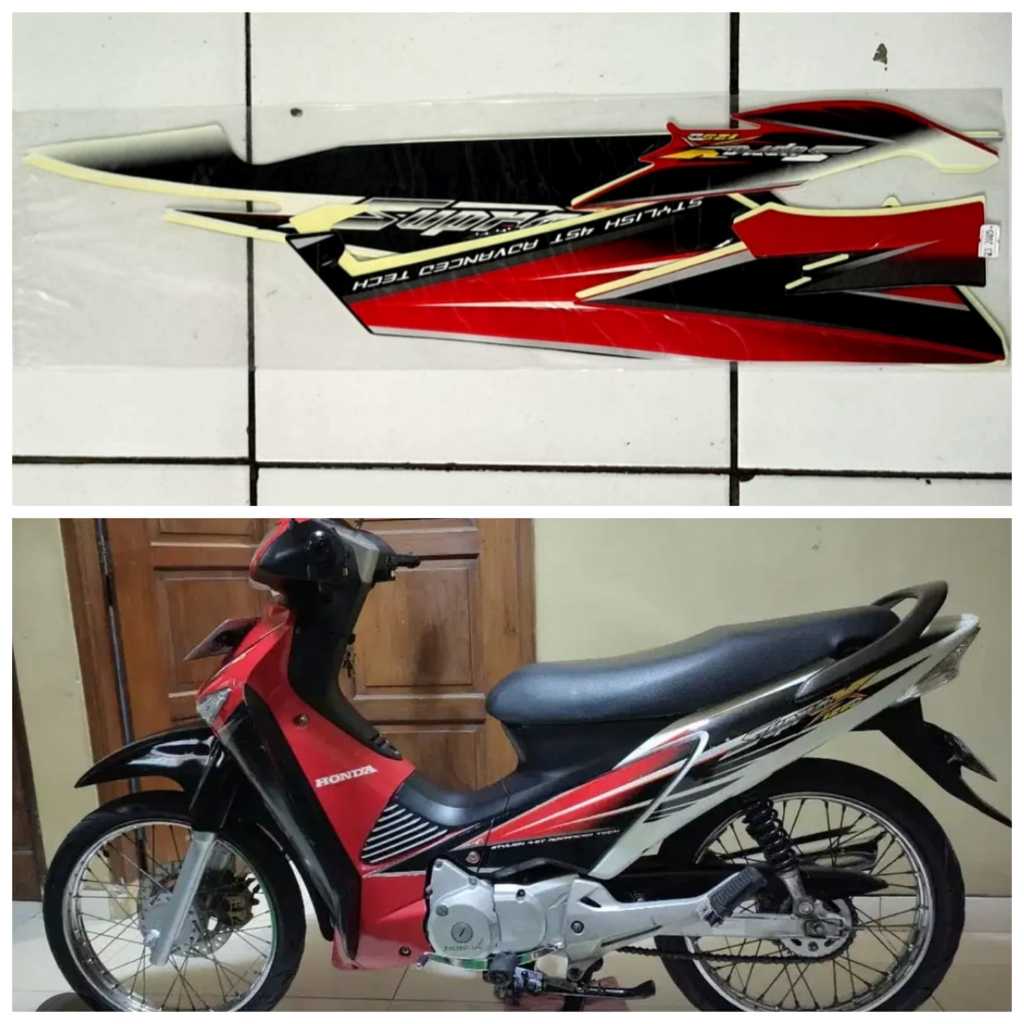 Jual HONDA SUPRA X 125D 2005 FULL SET LENGKAP STICKER BODY STRIPING ...