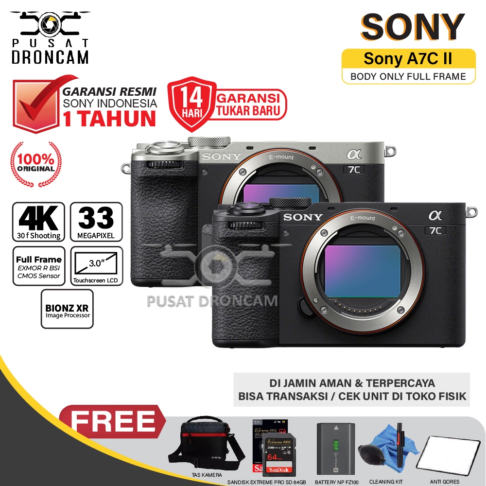 Jual Sony A7C II Body Only Mirrorless Camera Alpha A7 C Mark 2 A7CII Resmi | Shopee Indonesia