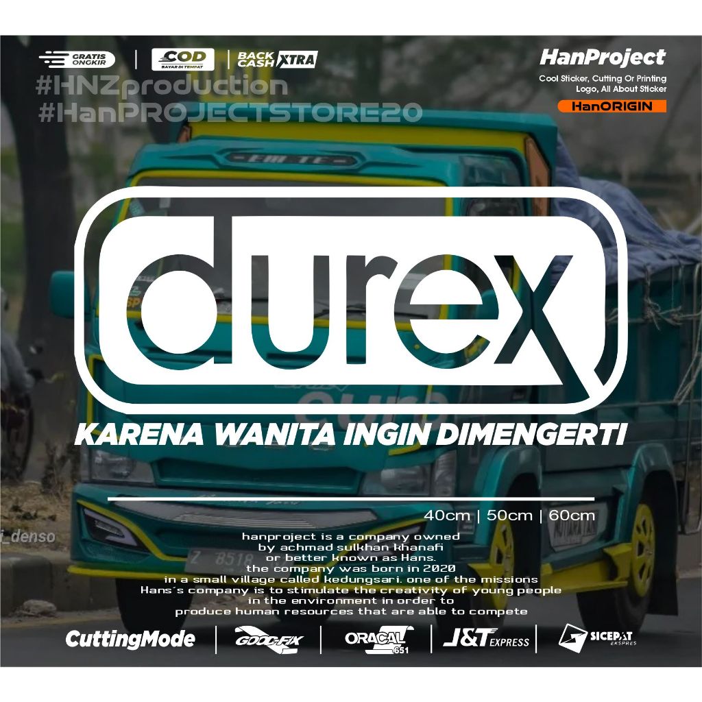 Jual STICKER CUTTING LOGO DUREX TERBARU COCOK UNTUK KACA DAN BODY MOBIL ...