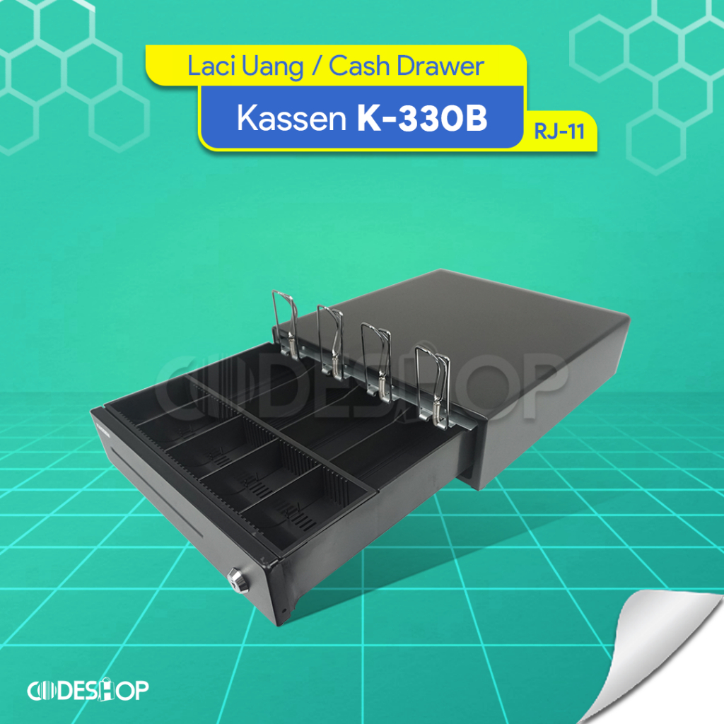 Jual Kassen K330 Laci Kasir Cash Drawer Besi Hitam | Shopee Indonesia