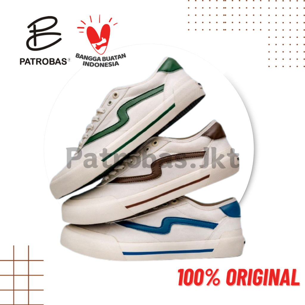 Jual Sepatu Patrobas New Ivan Low White Vintage Brown Court Green ...