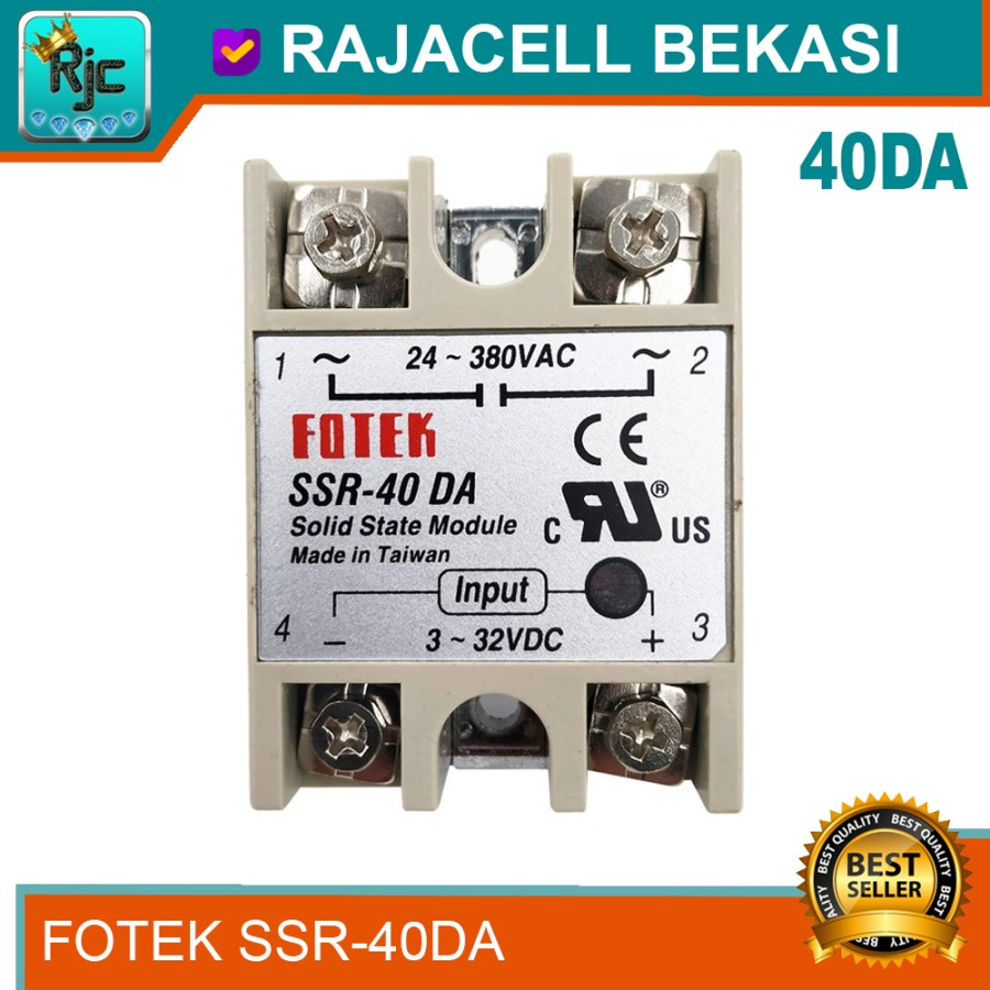 Jual SSR Solid State relay 40A Fotek SSR-40DA 40 Ampere 24-380V 220V AC | Shopee Indonesia