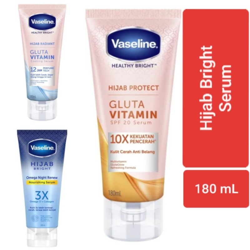 Jual Vaseline Hijab Bright Serum 180 mL|Vaseline Body Lotion | Shopee ...