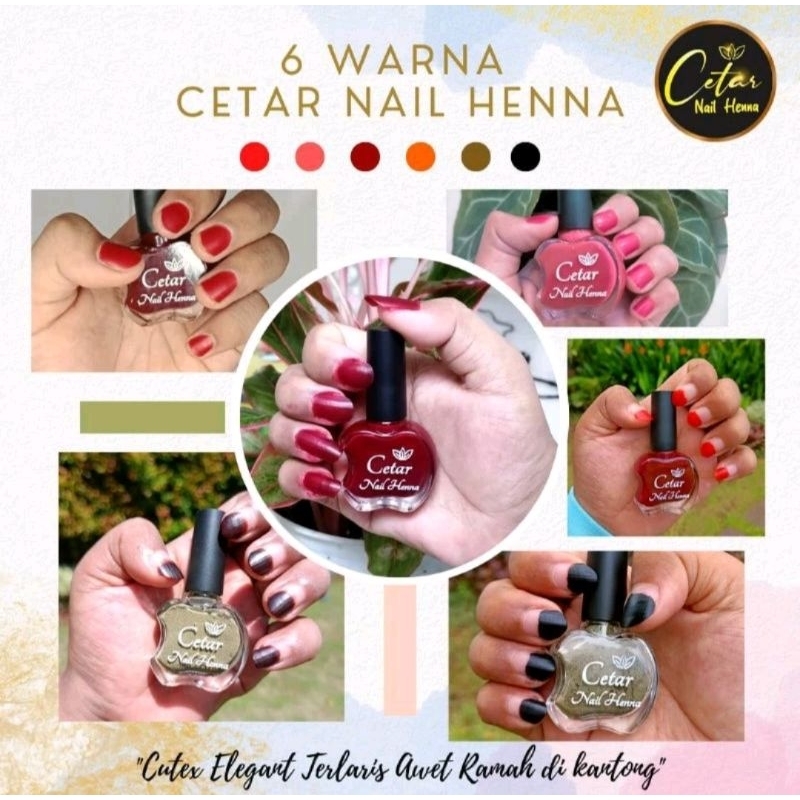 Jual CETAR HENNA nail Henna halal bpom sah untuk sholat Original ...