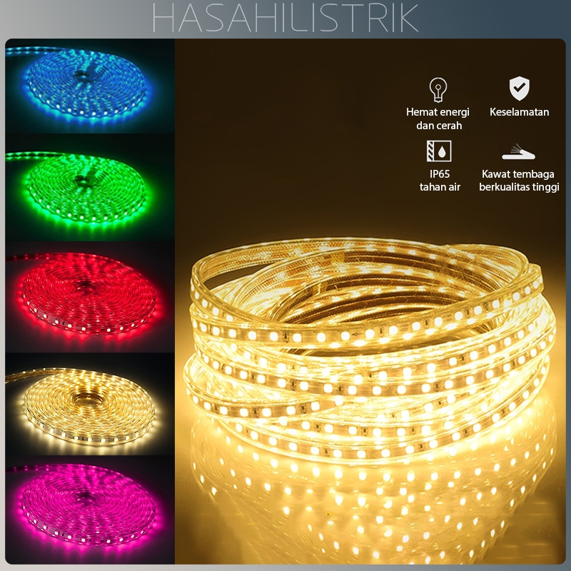 Jual PAKET Lampu Led Strip Selang 5050 5m 8m 10 meter (lampu strip+ ...