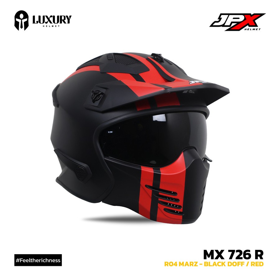 Jual Helm Fullface Modular JPX MX 726R All Motif | Shopee Indonesia