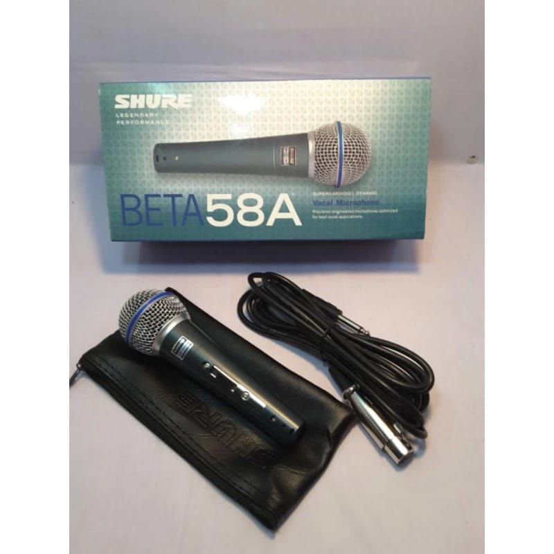 Jual Mic Shure Beta BT 58A ( ADA SWITCH ON/OFF & KABEL ) || Mic Fleco F ...