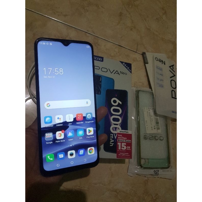 Jual Tecno pova neo le6 4/64 minus baca diskrifsi | Shopee Indonesia