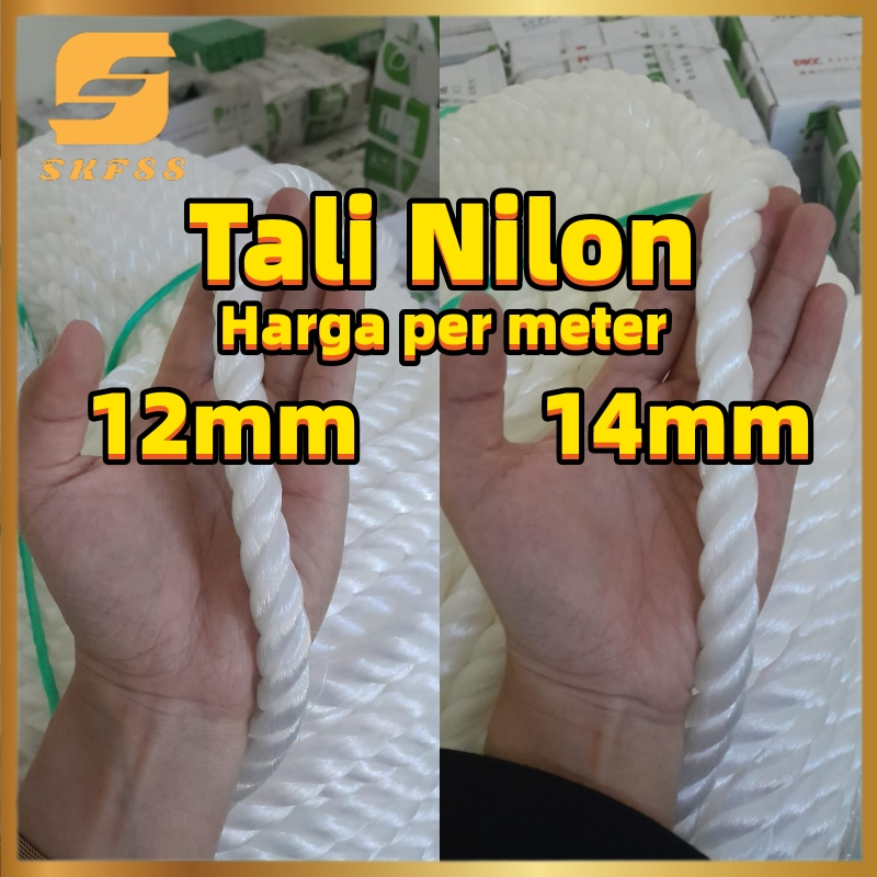 Jual Tali nilon putih 12mm 14mm Tali Tambang Kecil Nilon Nylon Rope ...