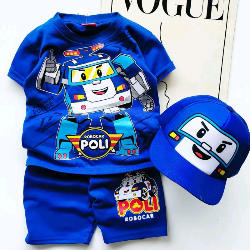 Jual KOSTUM ANAK ROBOCAR BAJU SETELAN ROBOCAR POLI AND FRIEND | Shopee ...