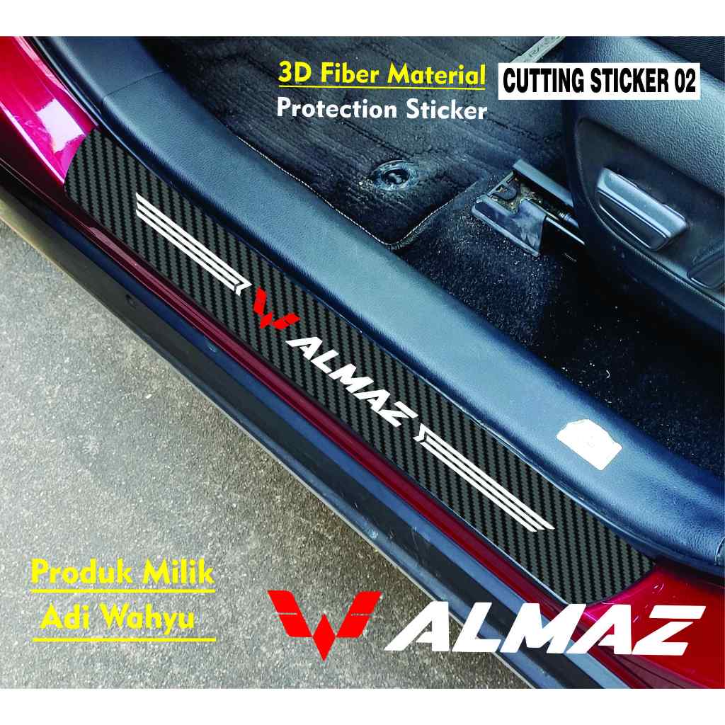 Jual sticker sill plate 5pcs carbon 3d mobil almaz sticker karbon 3d ...