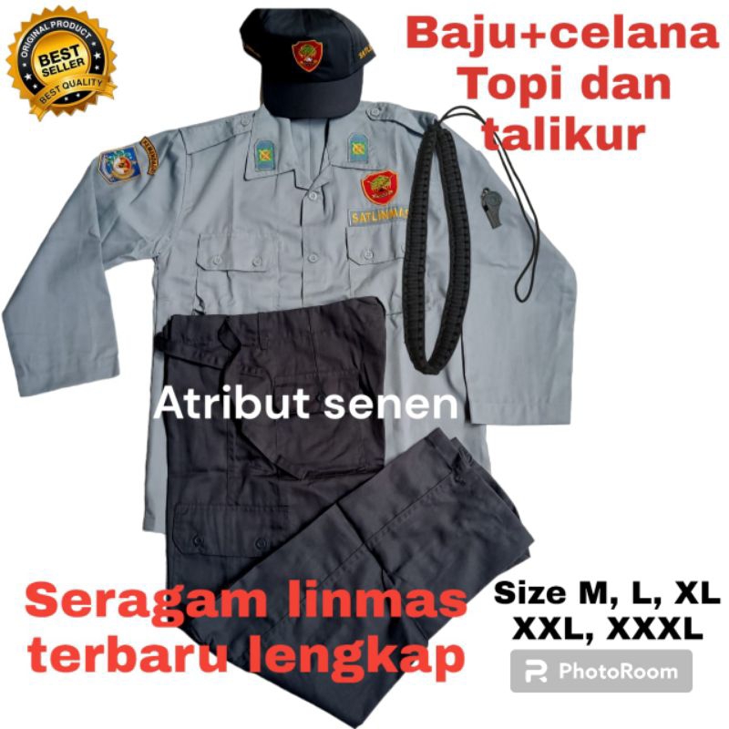 Jual seragam linmas terbaru, baju satlinmas abu abu, seragam linmas ...