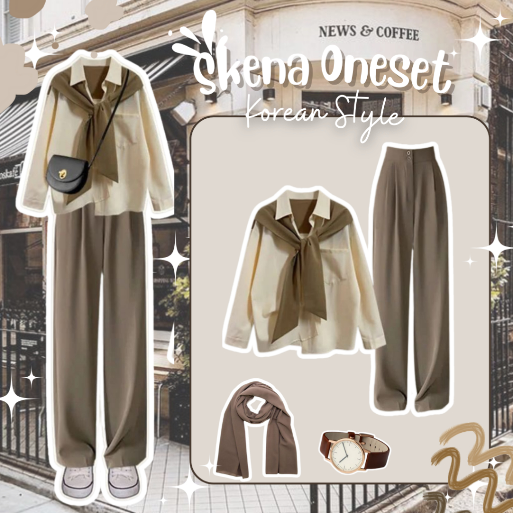 Jual Skena Oneset Korean Style | Outfit Korean Style | OOTD Korean ...