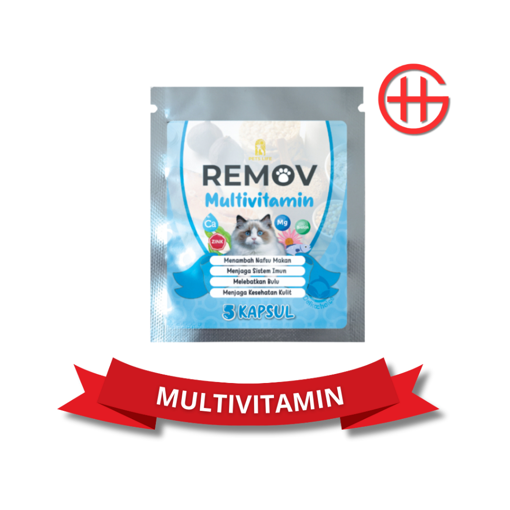 Jual GH Multivitamin Kucing REMOV 5 Kapsul | Vitamin Menjaga Imun ...