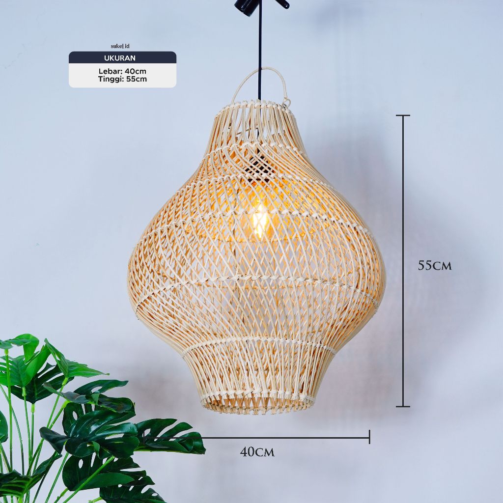 Jual GROSIR Kap Lampu Rotan / Lampion Rotan Banyak Model dan Ukuran ...