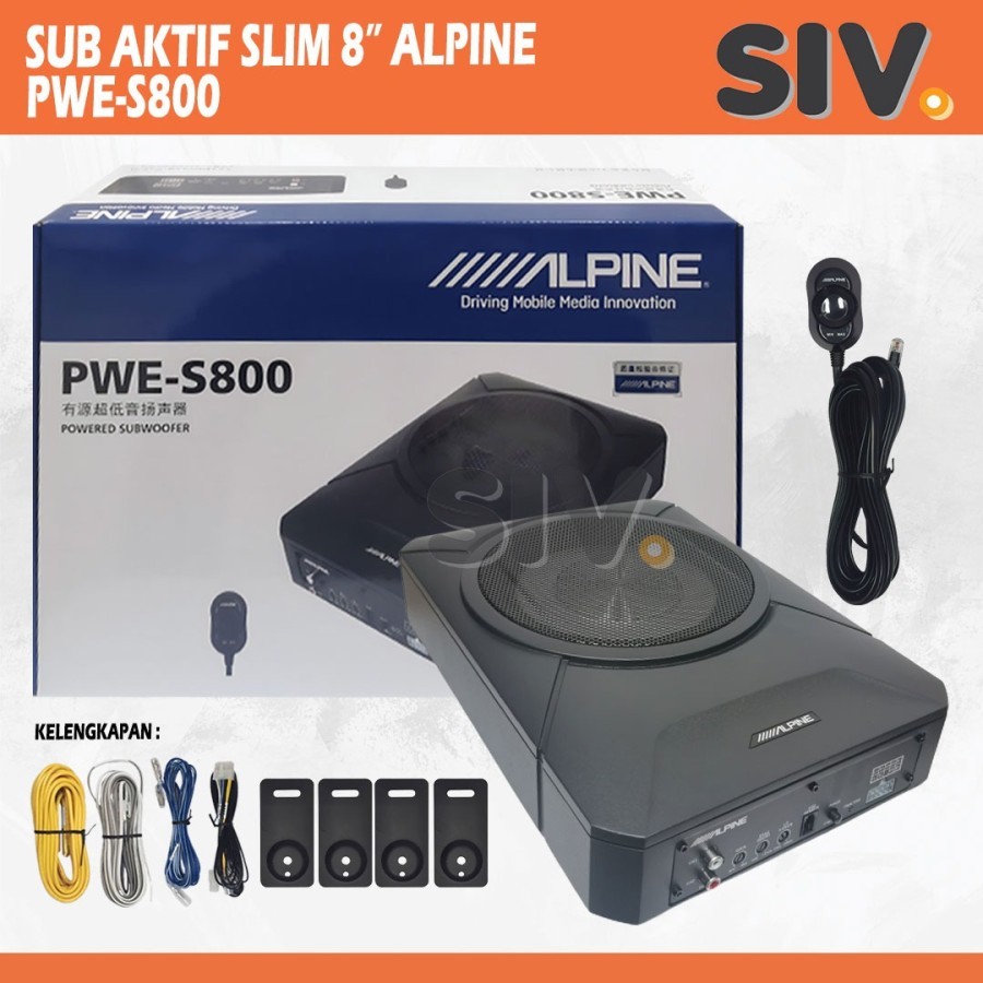 Jual Subwoofer Aktif Alpine PWE-S800 8 INCH / Sub Kolong Aktif 8 INCH | Shopee Indonesia
