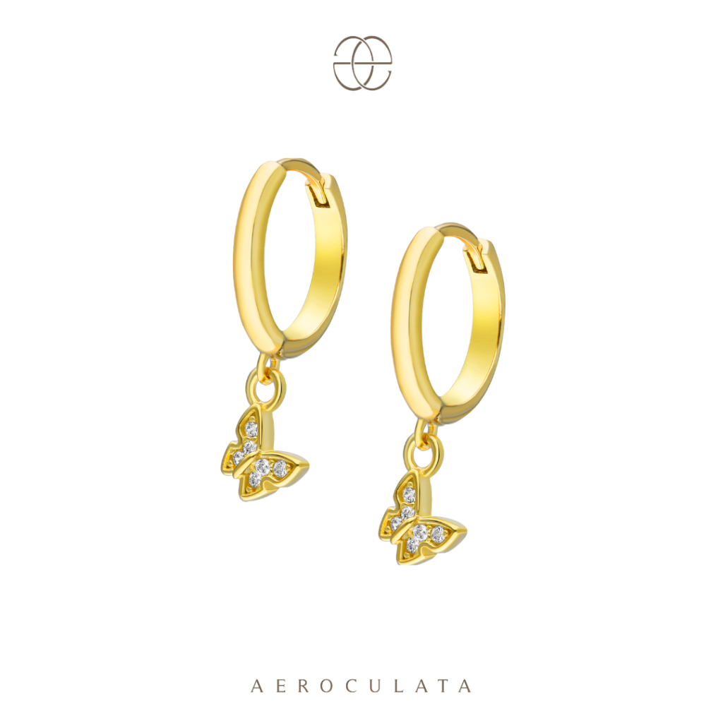 Jual Aeroculata Papillon Hoop Earrings Anting Hoop Kupu Butterfly ...