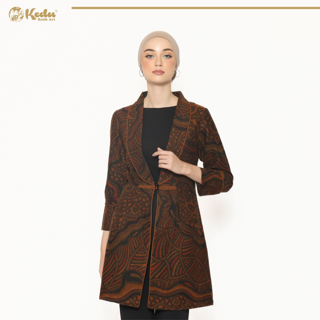 Jual Outer Batik Wanita Motif Ulat Batu Laseman Exclusive Batik Kedu ...