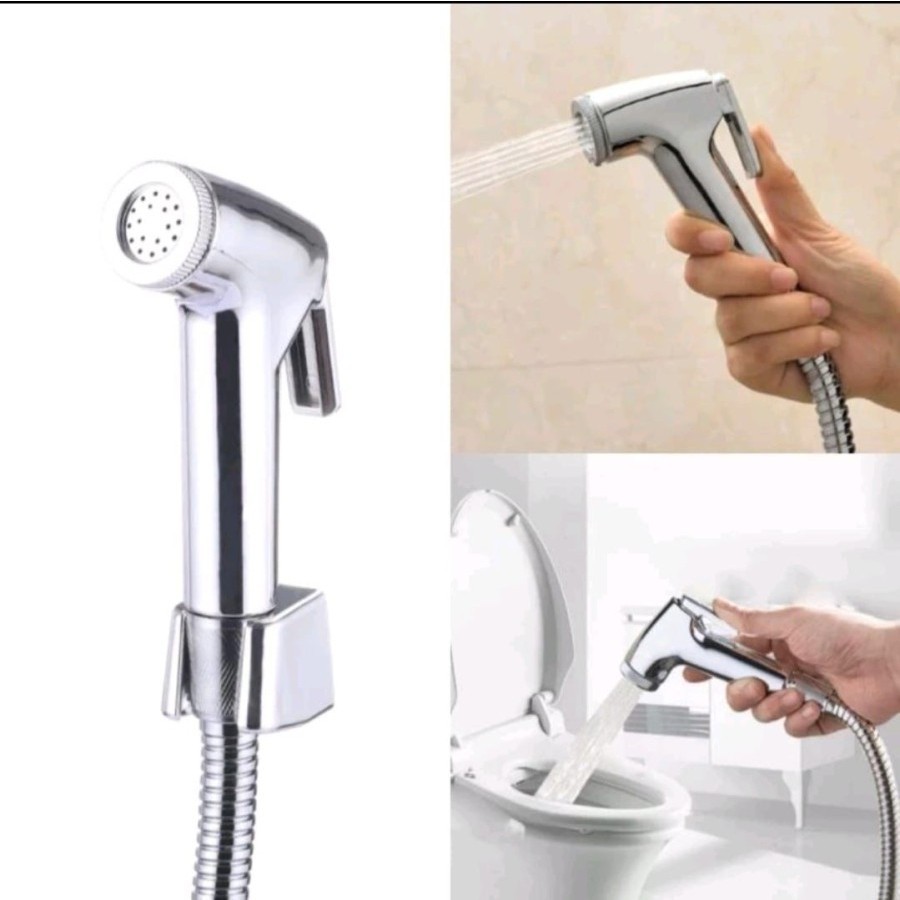 Jual JET SHOWER KLOSET TOILET BIDET CEBOK WC SEMPROTAN DUDUK SET 3 PCS | Shopee Indonesia