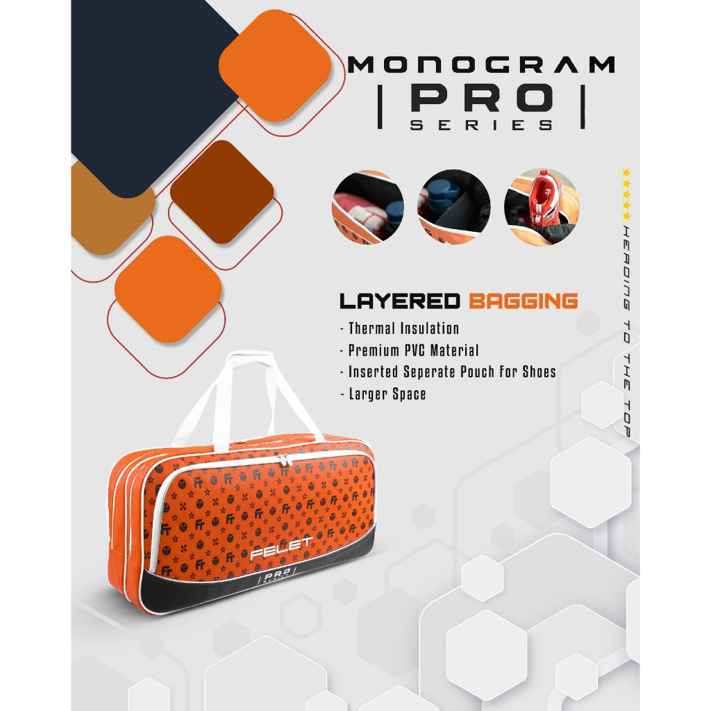 Jual Tas Badminton Felet Pro Series Monogram Van | Shopee Indonesia