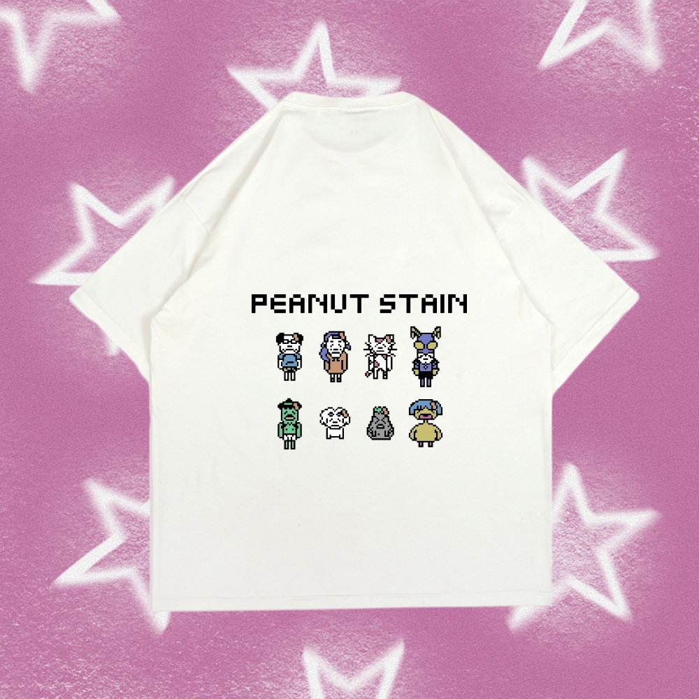 Jual PEANUT STAIN - Pixel Characters Ivory Oversized Tshirt | Shopee ...