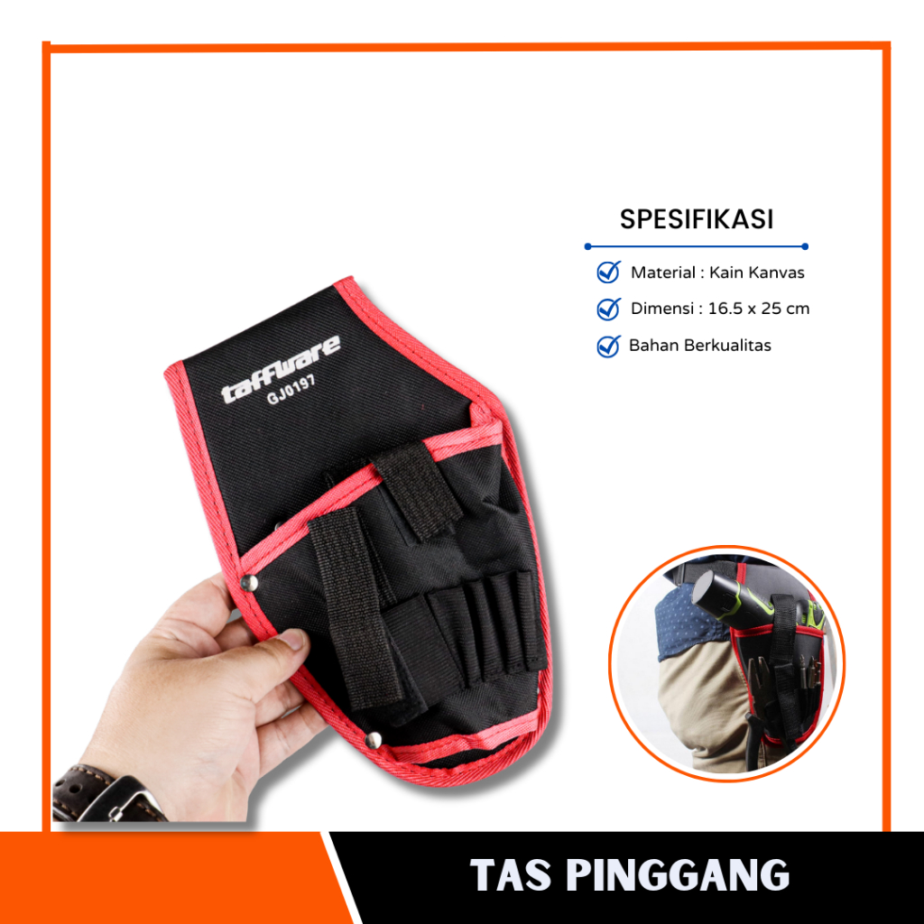 Jual Tools Bag Belt Tool Bag Portable Tas Kunci Sabuk Ikat Pinggang ...