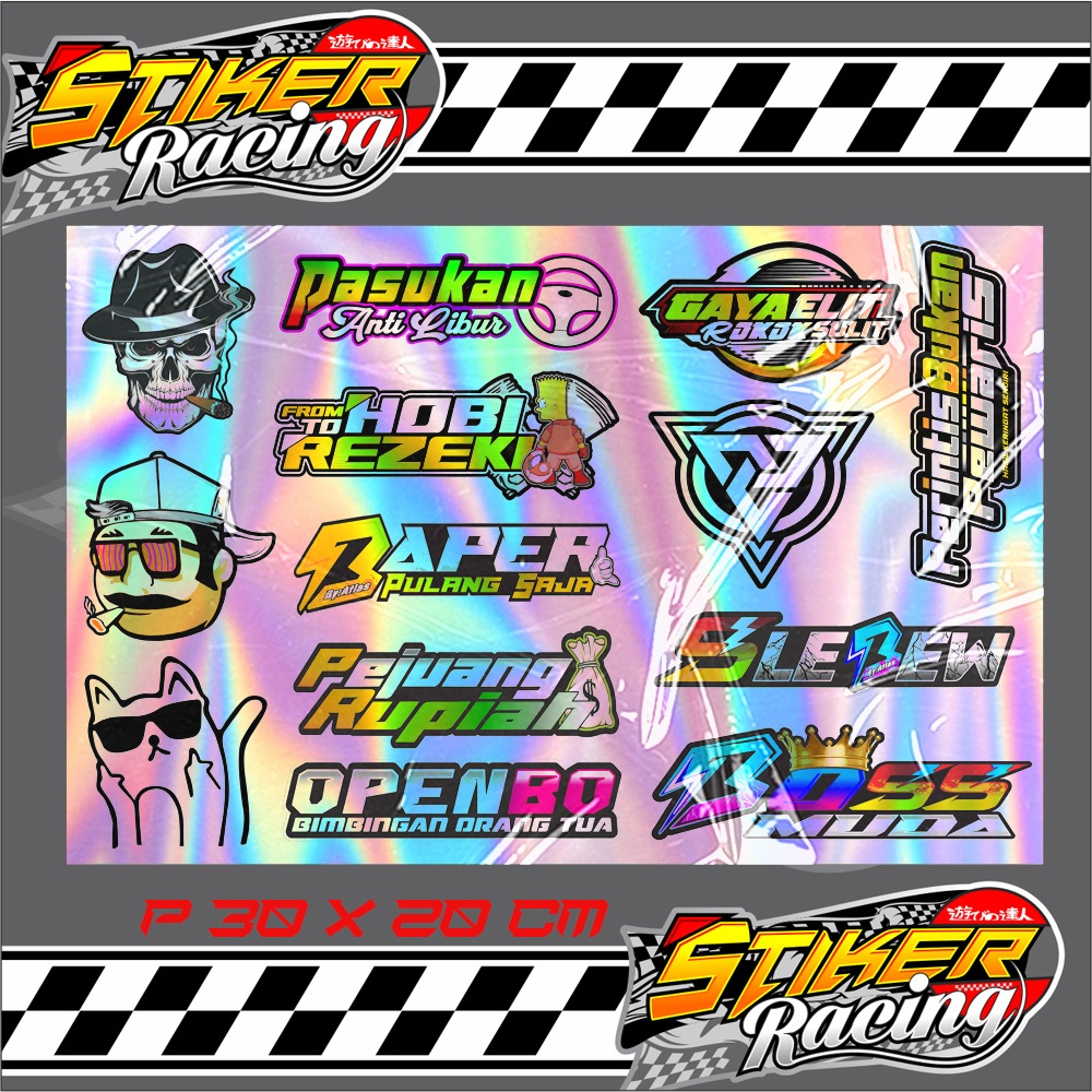 Jual stiker pack hologram dan vinyl stiker pack keren dan viral ...
