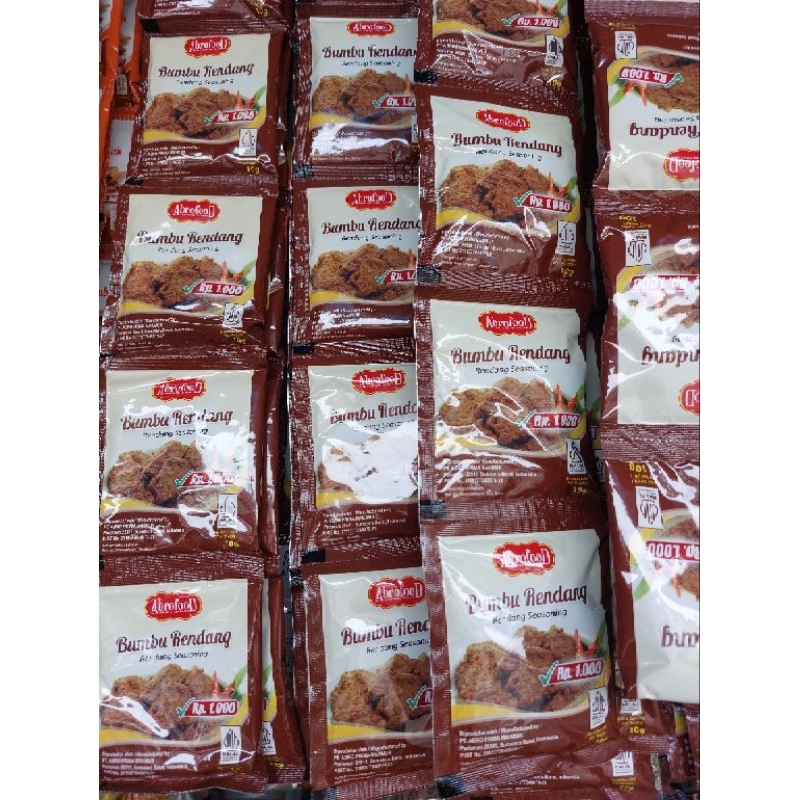 Jual Bumbu Rendang Abrofood sachet - renteng (12PCS) | Shopee Indonesia
