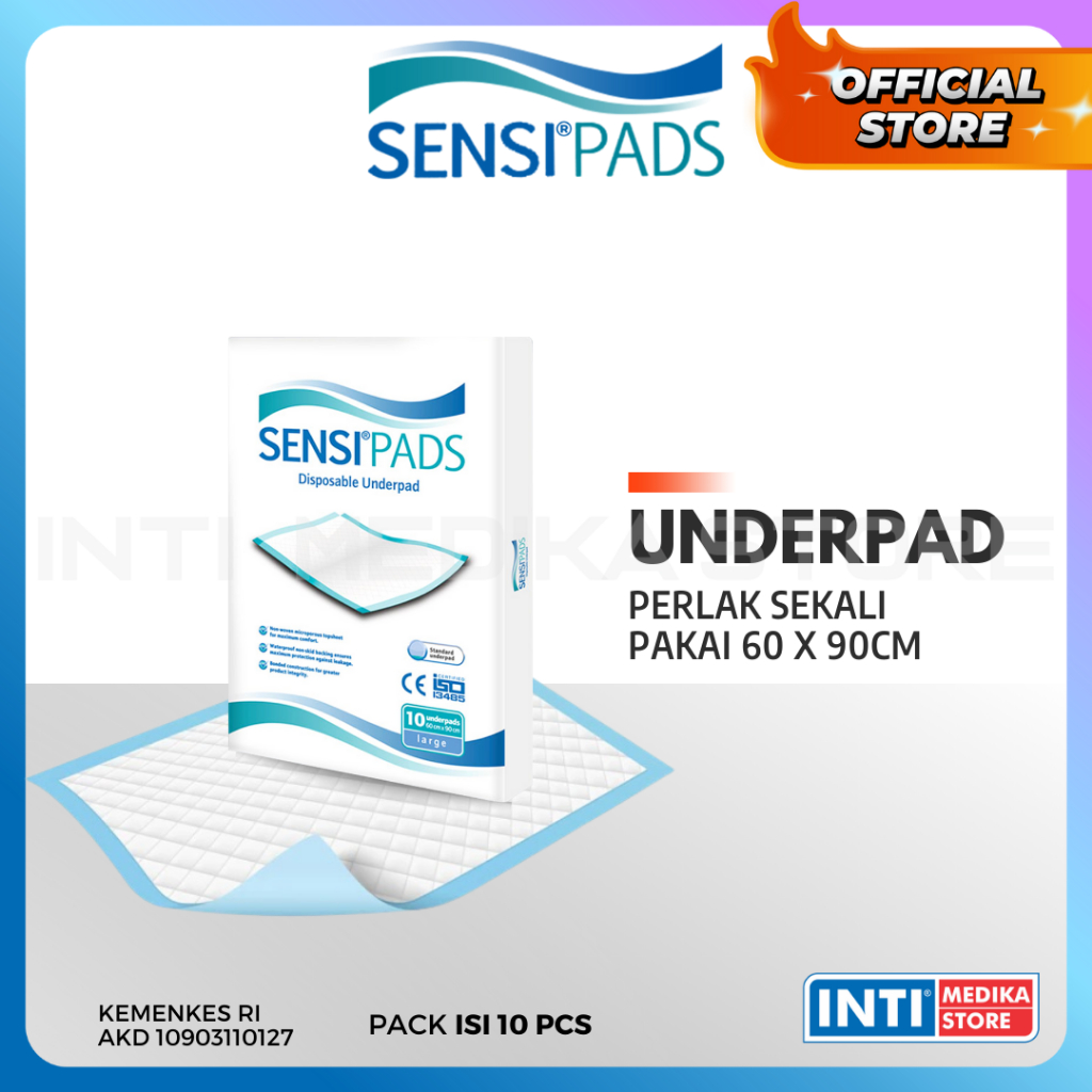 Jual SENSI - Underpad 60x90 cm Alas Popok Dewasa | Perlak Sekali Pakai | Shopee Indonesia