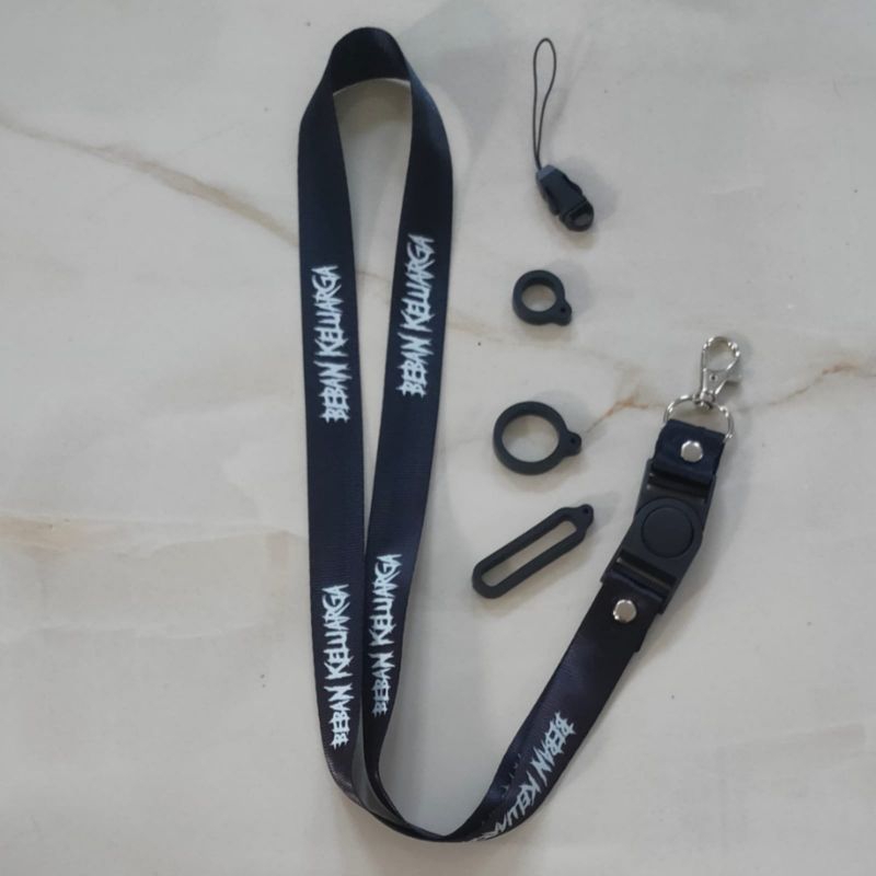 Jual TALI LANYARD BEBAN KELUARGA band metal rock / LANYARD HITAM ...