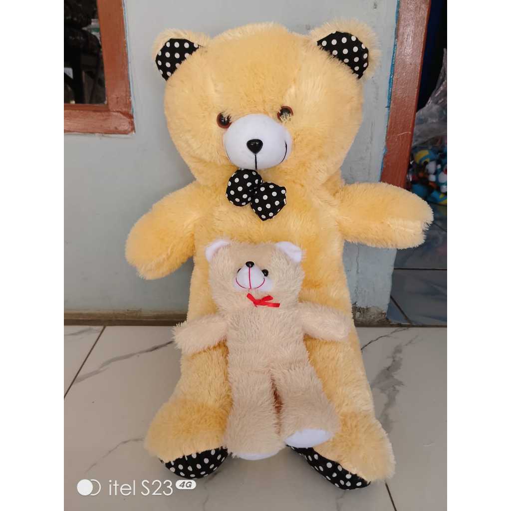 Jual Paket Boneka teddy bear jumbo 70cm 1besar 1 kecil | Shopee Indonesia