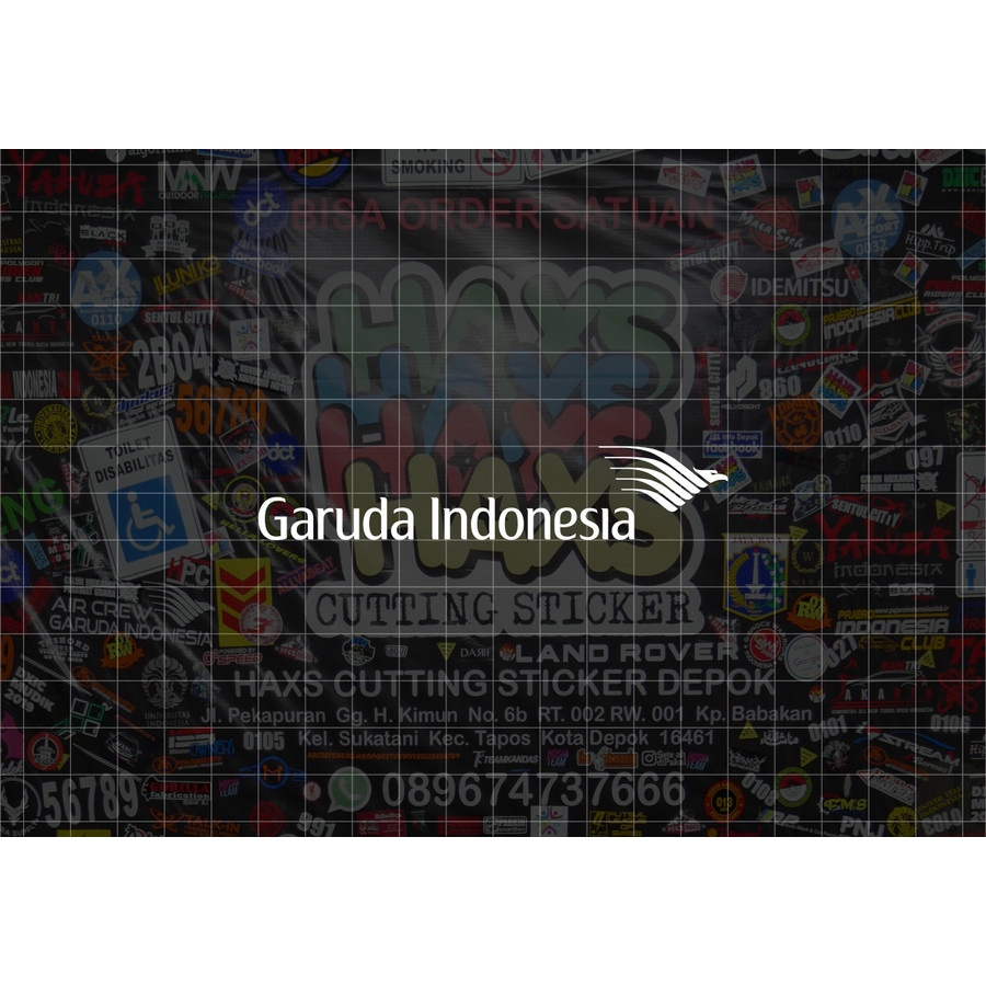 Jual Cutting Sticker Garuda Indonesia 10 Cm 1 Warna Untuk Motor Mobil ...