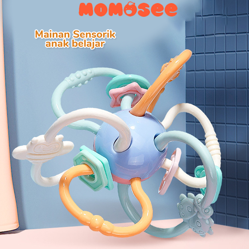 Jual Momosee Baby Rattle Teether Toys Mainan Bola Genggam Bayi Mainan ...