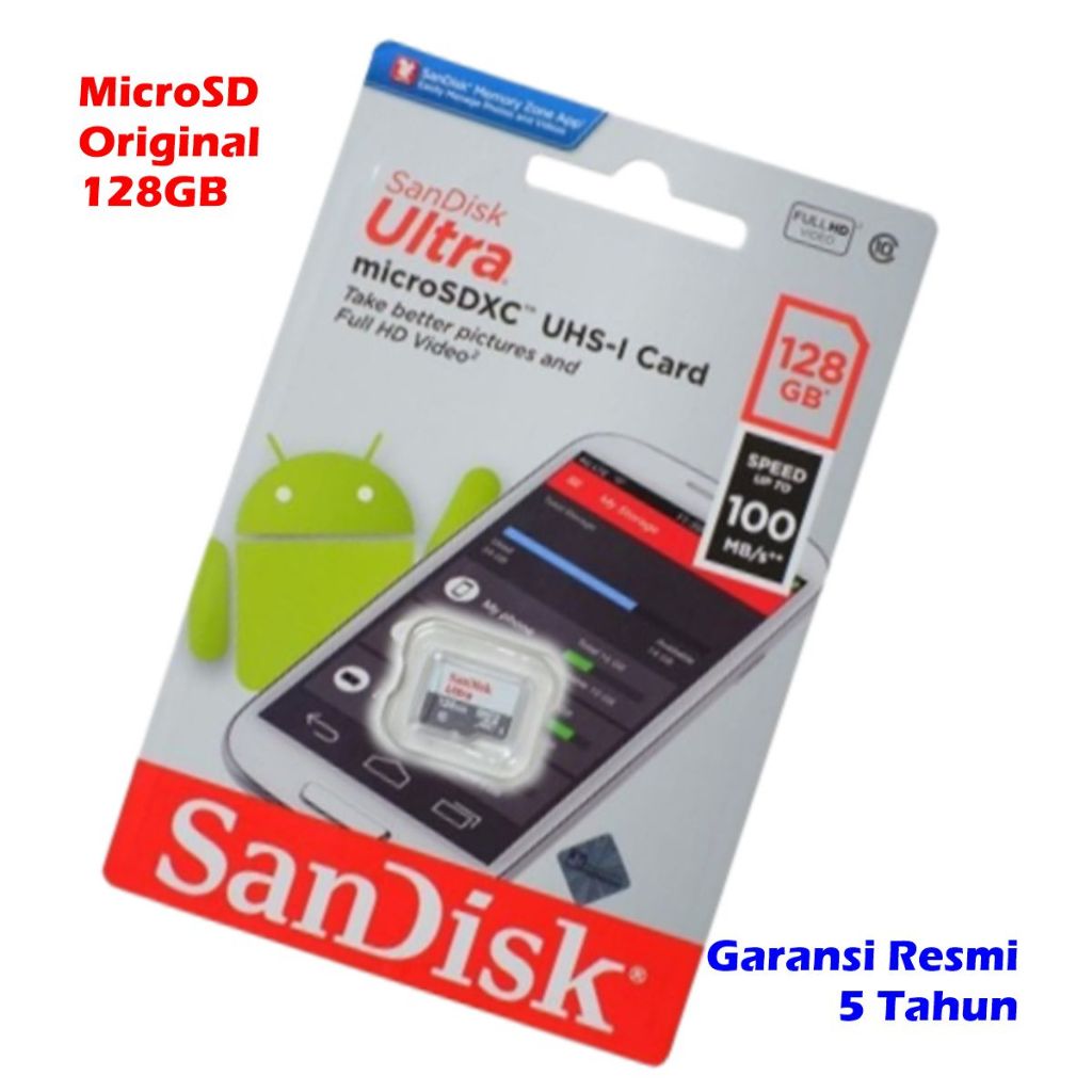 Jual ORIGINAL MICROSD 128GB SANDISK, MICROSD 64GB SANDISK, MICROSD 32GB ...