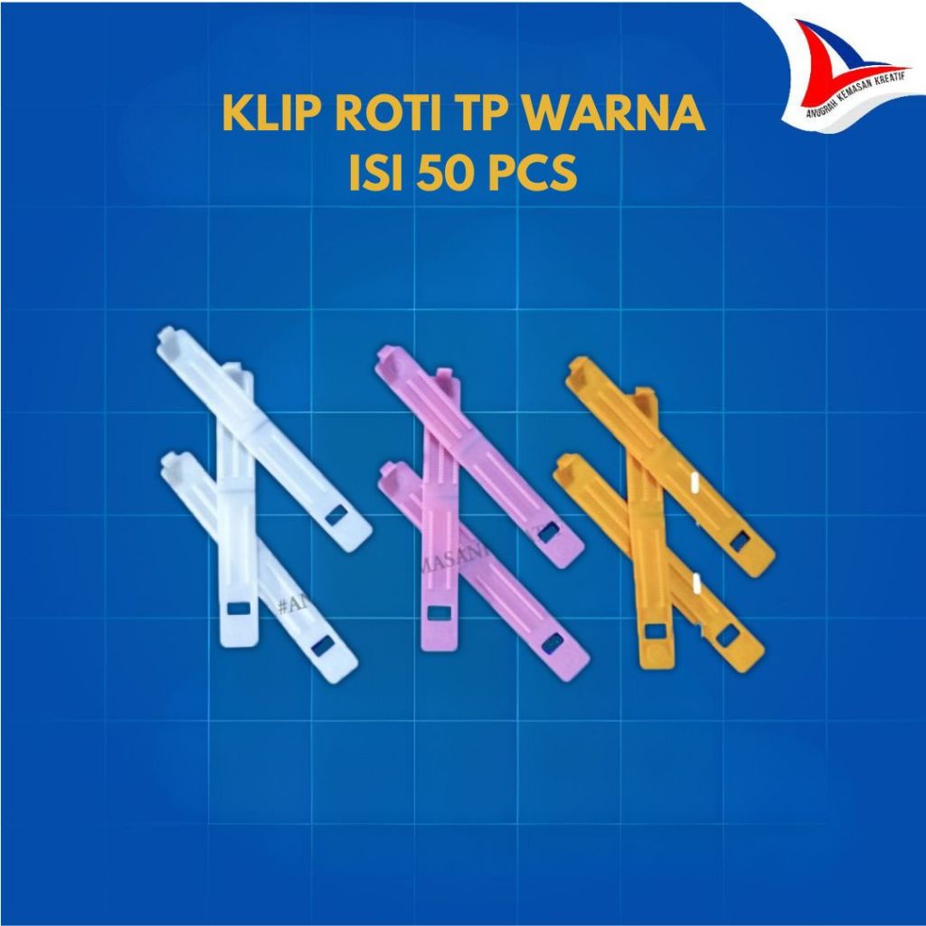 Jual Klip Roti Tp Putih Dan Orange / Cepit Bungkus Roti Isi 50 Pcs ...