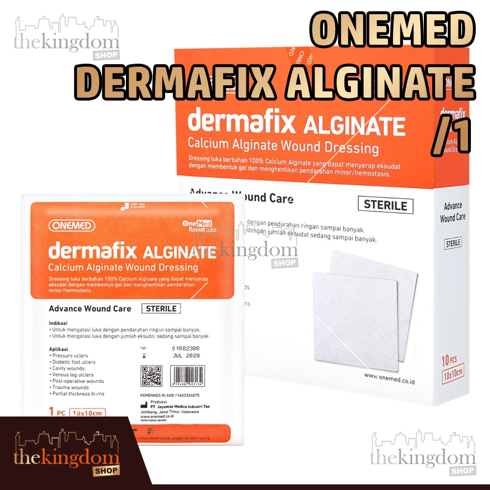 Jual Onemed Dermafix Alginate 10x10cm Wound Dressing Perban Plester ...