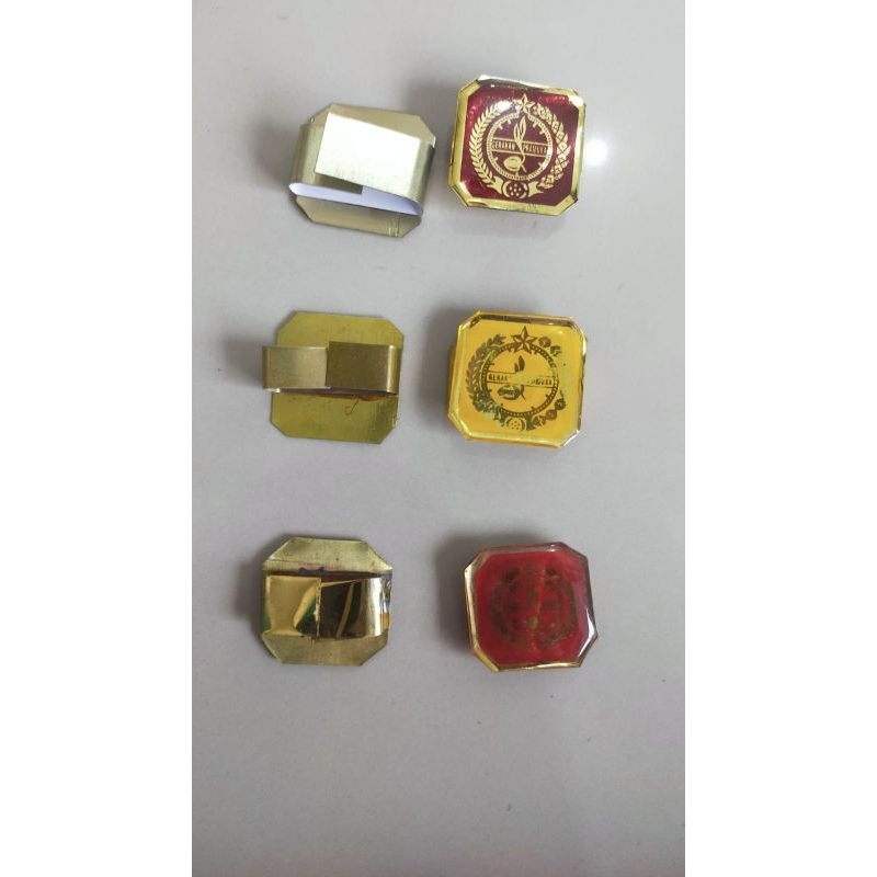 Jual Ring Hasduk Pramuka Persegi Asli Kuningan Lapis Resin Tebal bijian ...