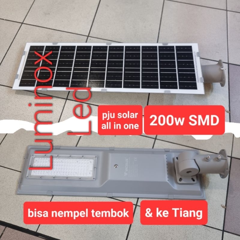 Jual lampu pju led solar panel 200w 200watt / jalan led street light ...